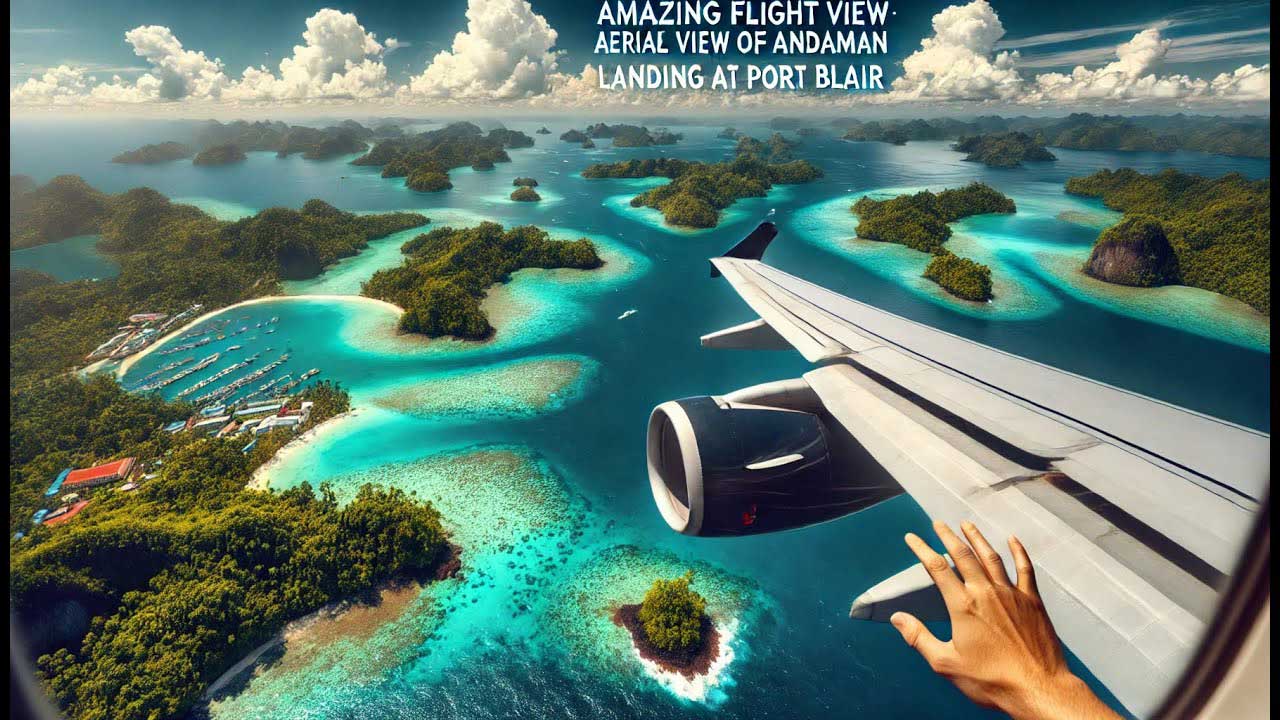 Best Aerial View Landing at Port Blair | Andaman Flight Tips