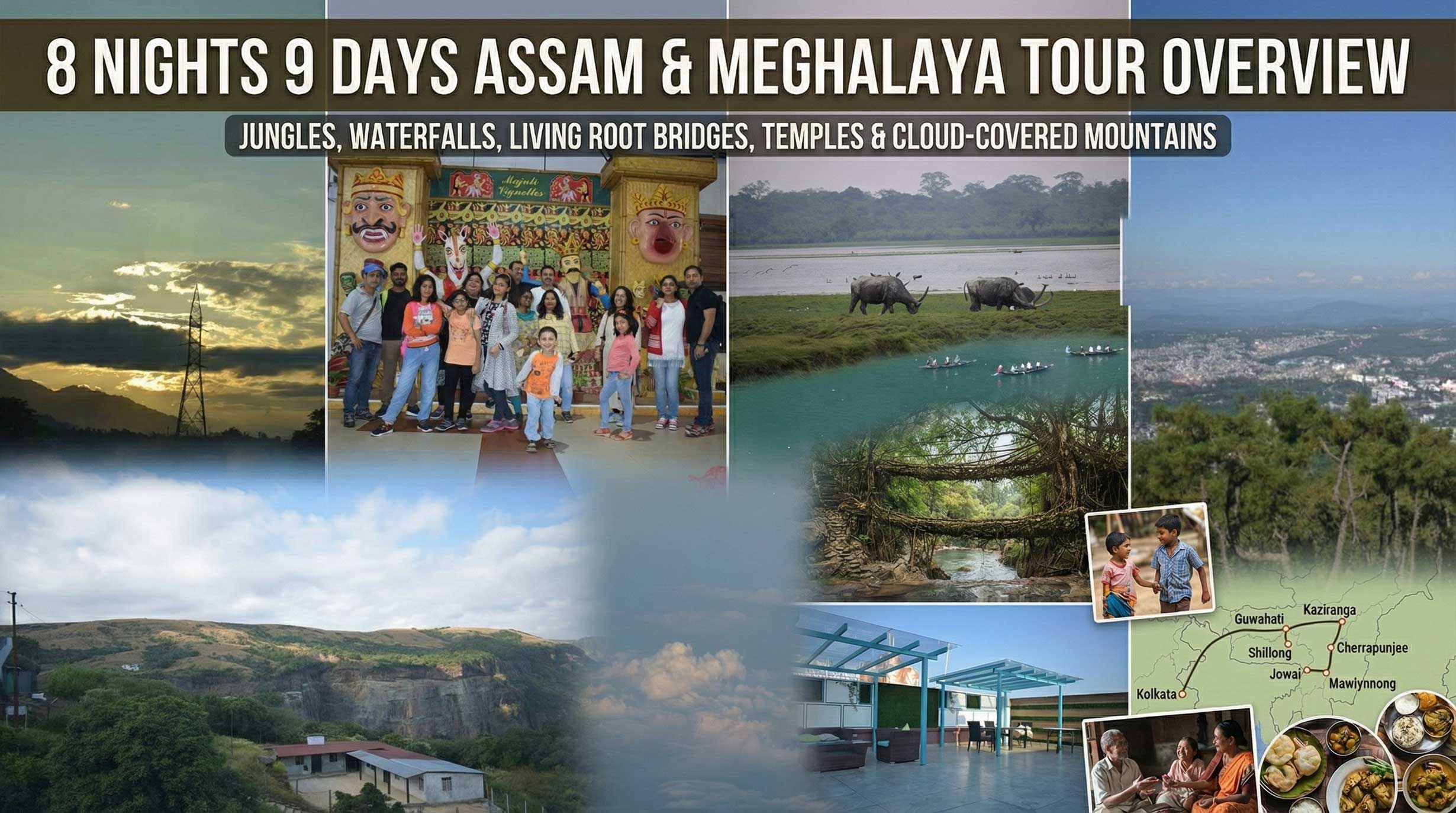 Assam Tour Itinerary 8 Nights 9 Days - Shillong Trip